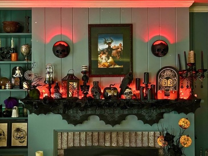 These Spooky-Cute Halloween Fireplace Setups Made Me Want to Decorate ...