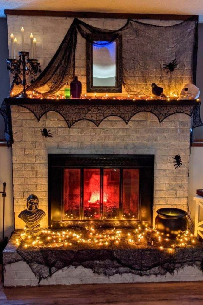 These Spooky-Cute Halloween Fireplace Setups Made Me Want to Decorate ...