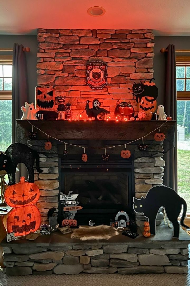 These Spooky-Cute Halloween Fireplace Setups Made Me Want to Decorate ...