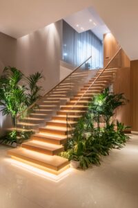 11 Breathtaking Wooden Floating Staircase Ideas - H.M.G