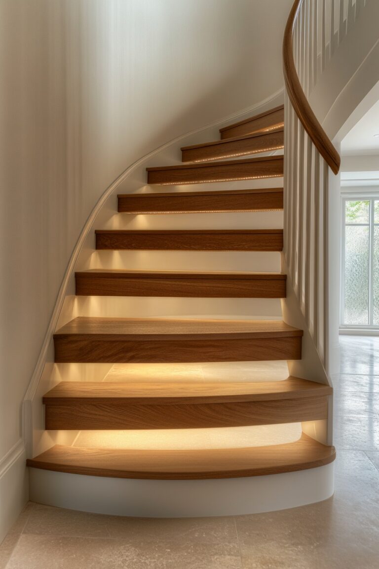 18 Breathtaking Wooden Floating Staircase Ideas - H.M.G