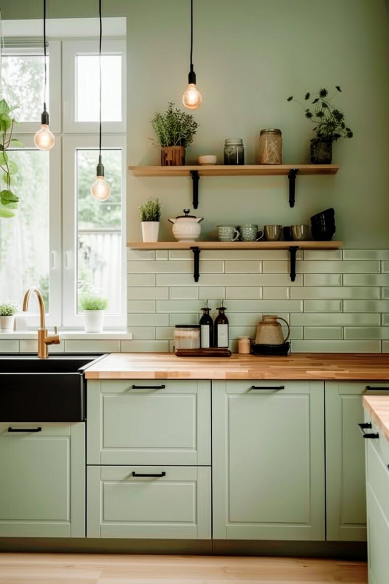 20+ Refreshing Green Kitchen Ideas to Bring Nature to Your House - H.M.G