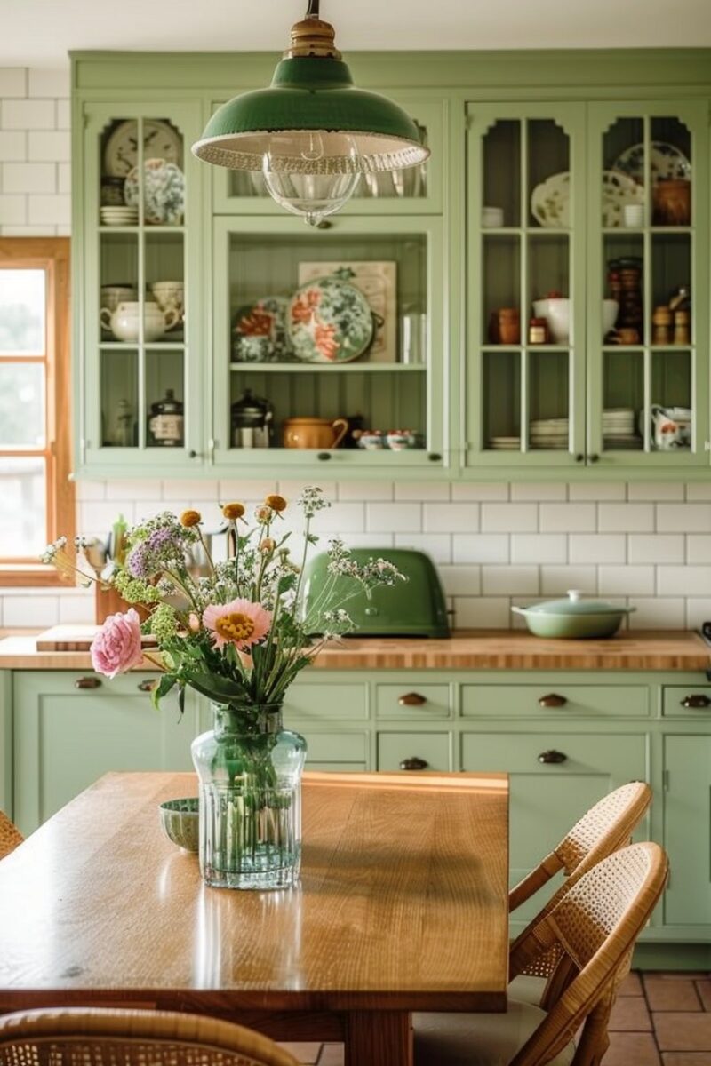 20+ Refreshing Green Kitchen Ideas to Bring Nature to Your House - H.M.G