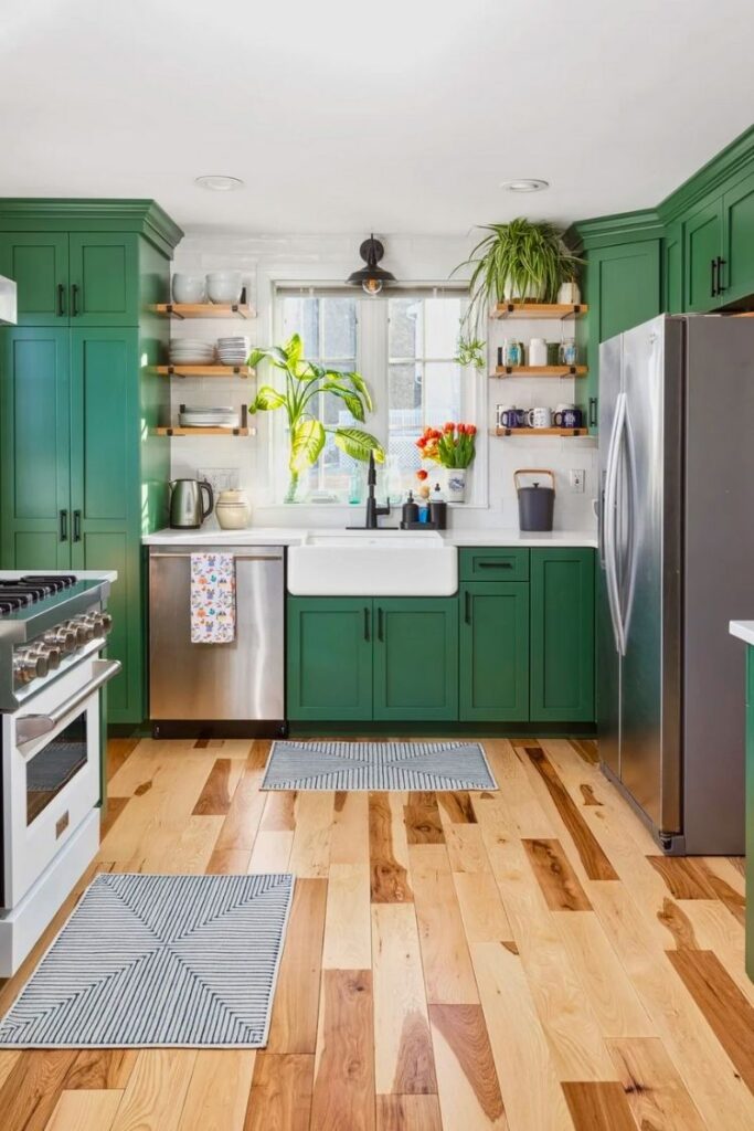 20+ Refreshing Green Kitchen Ideas to Bring Nature to Your House - H.M.G