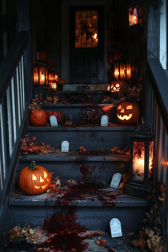 20 Scary DIY Halloween Front Porch Decor Ideas - H.M.G