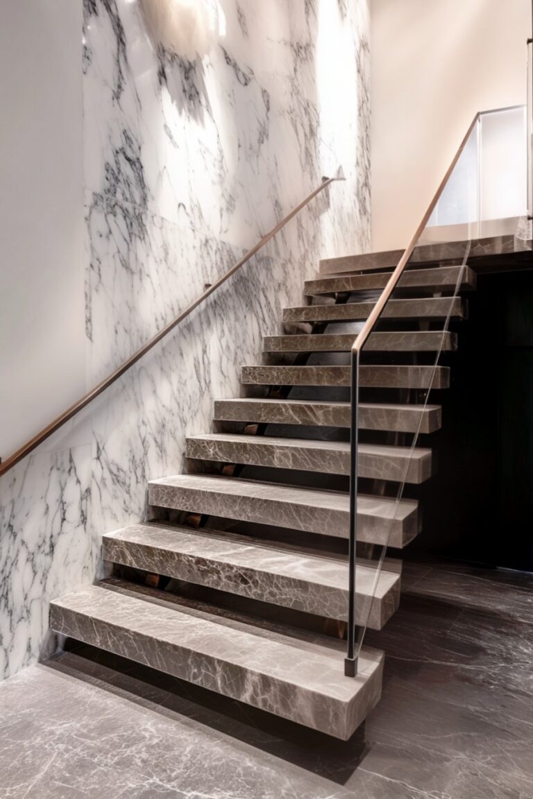 18 Breathtaking Wooden Floating Staircase Ideas - H.M.G