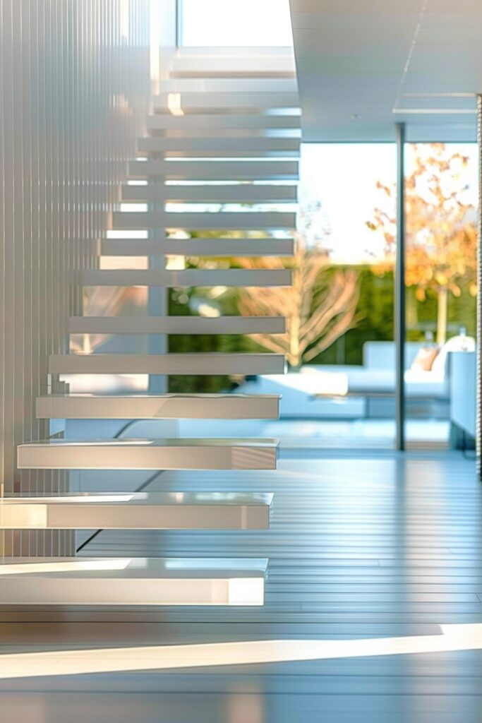 18 Breathtaking Wooden Floating Staircase Ideas - H.M.G