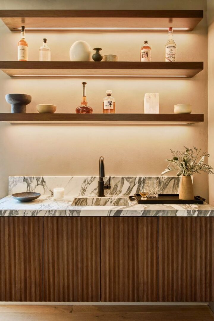 18 Stylish Home Bar Shelf Ideas to Elevate Your Space - H.M.G