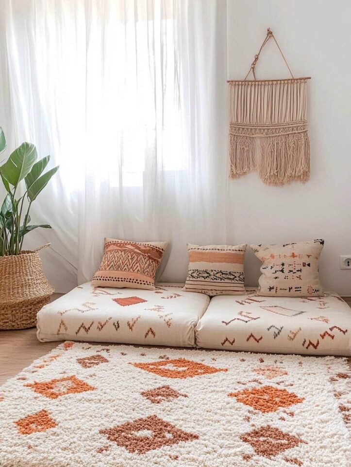 20+ Dreamy Boho Floor Pillows for a Cozy, Stylish Living Room - H.M.G