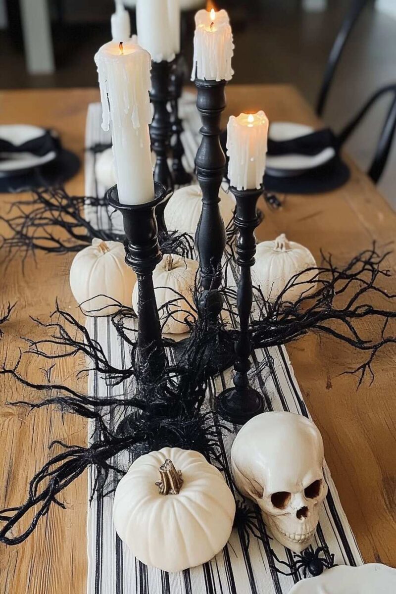 20 Boo-tiful Halloween Table Centerpiece Ideas to Haunt Your Guests - H.M.G