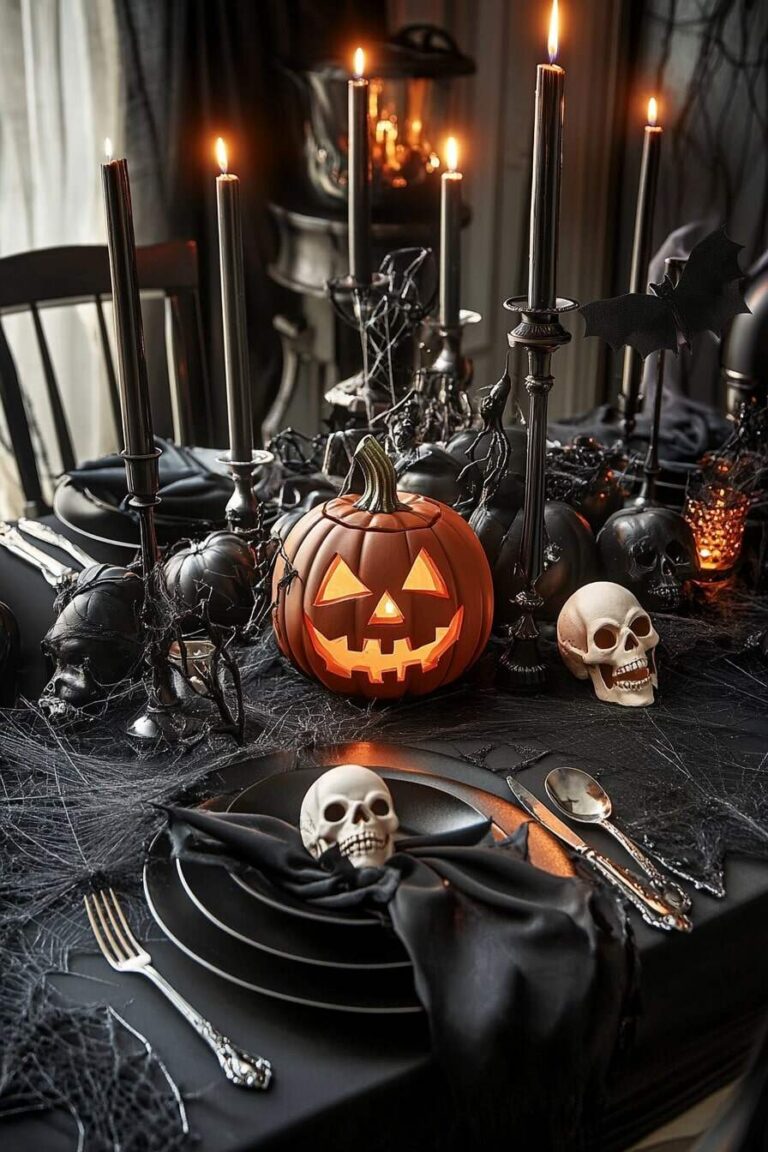 20 Boo-tiful Halloween Table Centerpiece Ideas to Haunt Your Guests - H.M.G