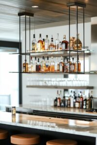 23 Stylish Home Bar Shelf Ideas to Elevate Your Space - H.M.G