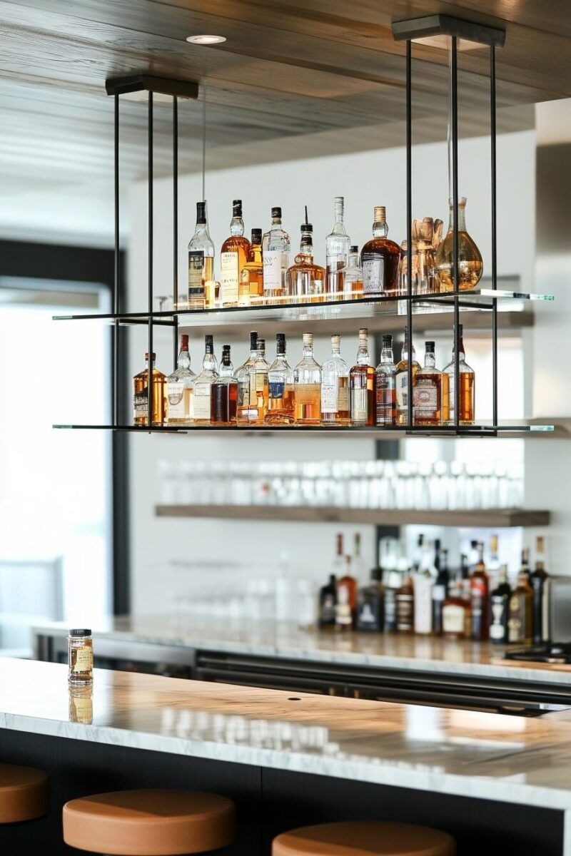 23 Stylish Home Bar Shelf Ideas to Elevate Your Space - H.M.G