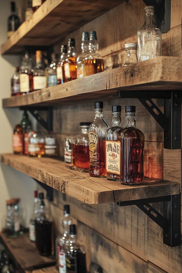 18 Stylish Home Bar Shelf Ideas to Elevate Your Space - H.M.G