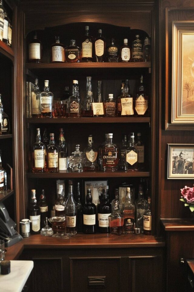 23 Stylish Home Bar Shelf Ideas to Elevate Your Space - H.M.G