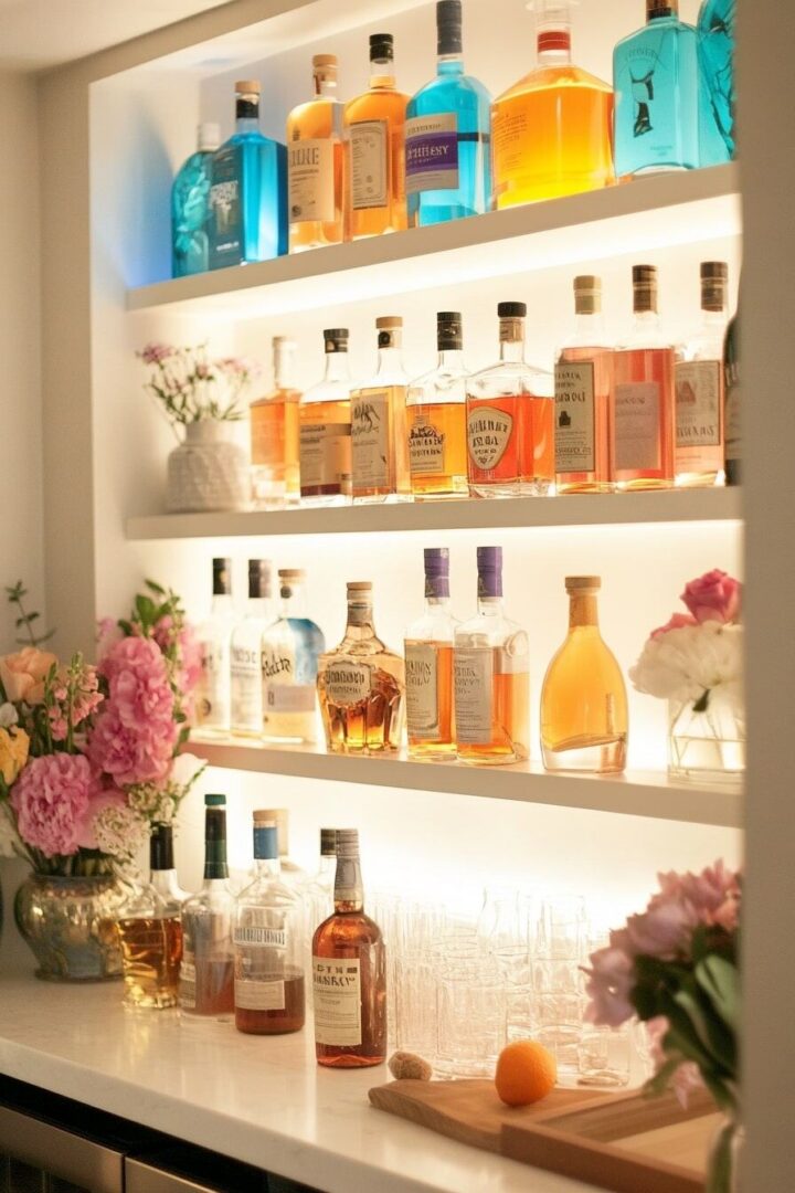 23 Stylish Home Bar Shelf Ideas to Elevate Your Space - H.M.G