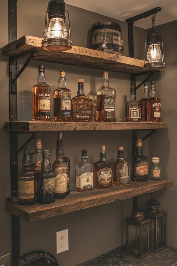 23 Stylish Home Bar Shelf Ideas to Elevate Your Space - H.M.G
