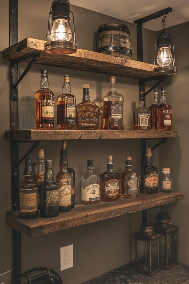 23 Stylish Home Bar Shelf Ideas to Elevate Your Space - H.M.G