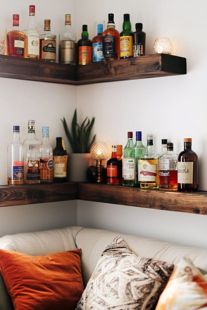 23 Stylish Home Bar Shelf Ideas to Elevate Your Space - H.M.G