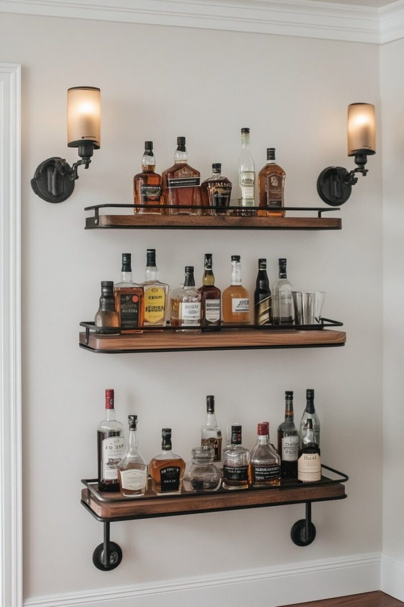 23 Stylish Home Bar Shelf Ideas to Elevate Your Space - H.M.G