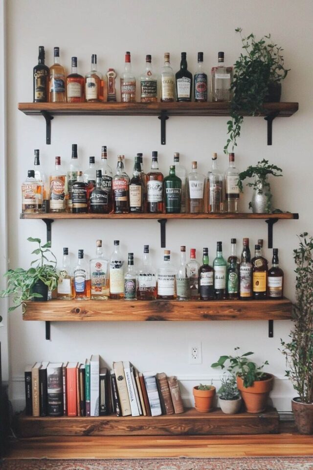 23 Stylish Home Bar Shelf Ideas to Elevate Your Space - H.M.G