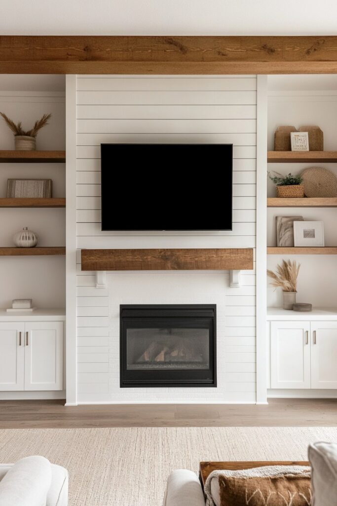 15+ Fresh Shiplap Wall Concepts to Refresh Your Living Room - H.M.G