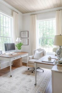 20 Double Desk Layout Ideas for Small Home Offices - H.M.G