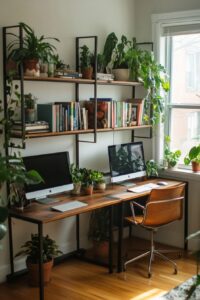 20 Double Desk Layout Ideas for Small Home Offices - H.M.G