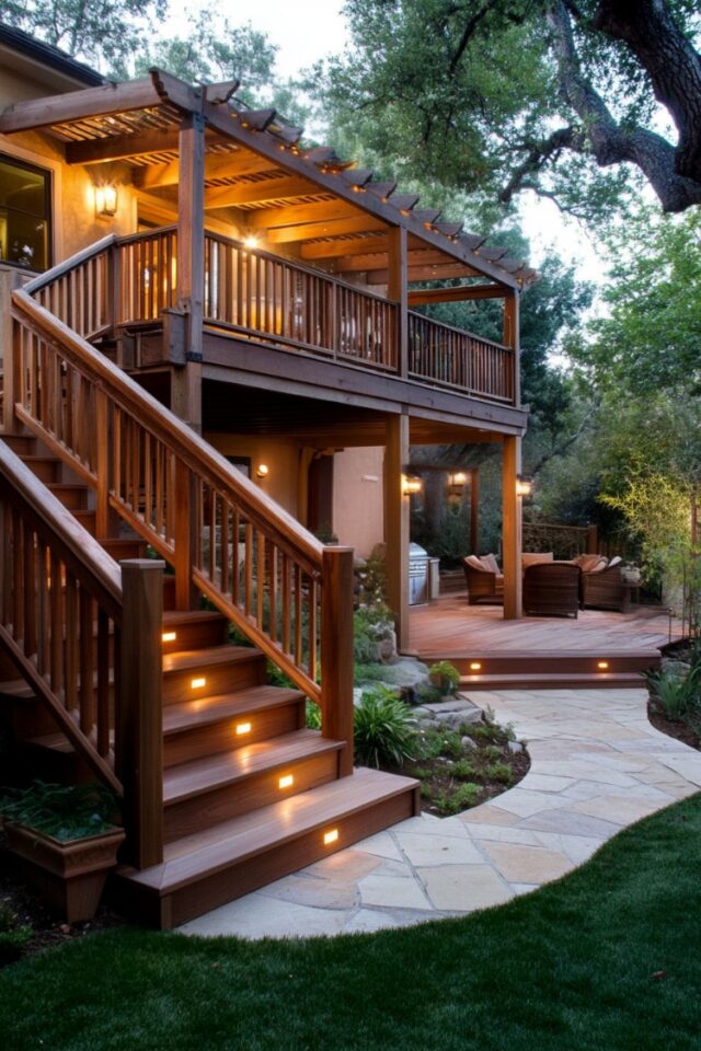 25+ Creative Deck Stair Ideas That Will Make Your Neighbors Jealous ...