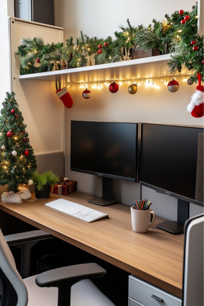 15 Christmas Cubicle Decor Ideas To Outshine Your Office - H.M.G