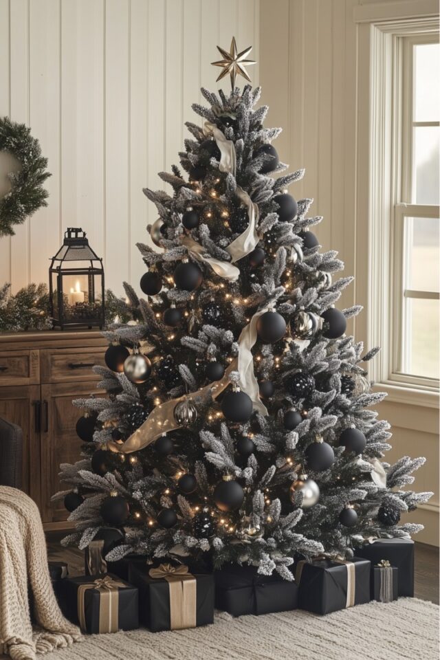 21 Jaw-Dropping Color Schemes Ideas for Black Christmas Tree - H.M.G