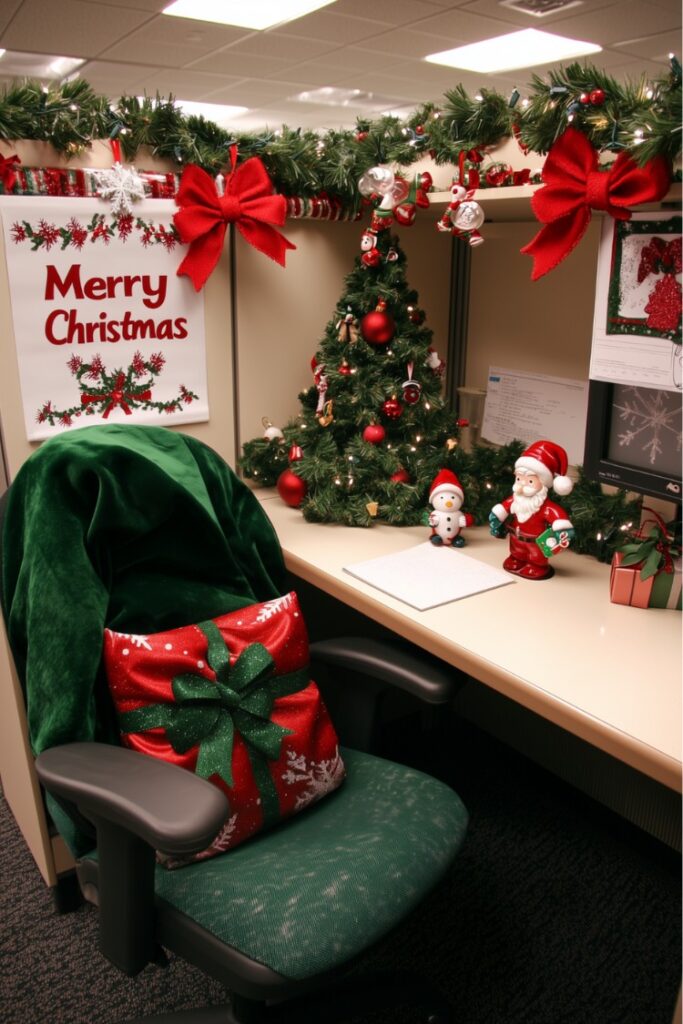 15+ Christmas Cubicle Decor Ideas To Outshine Your Office - H.M.G