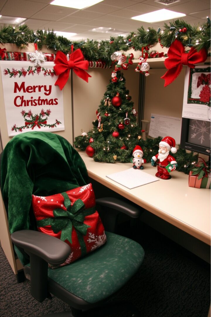 15+ Christmas Cubicle Decor Ideas To Outshine Your Office - H.M.G