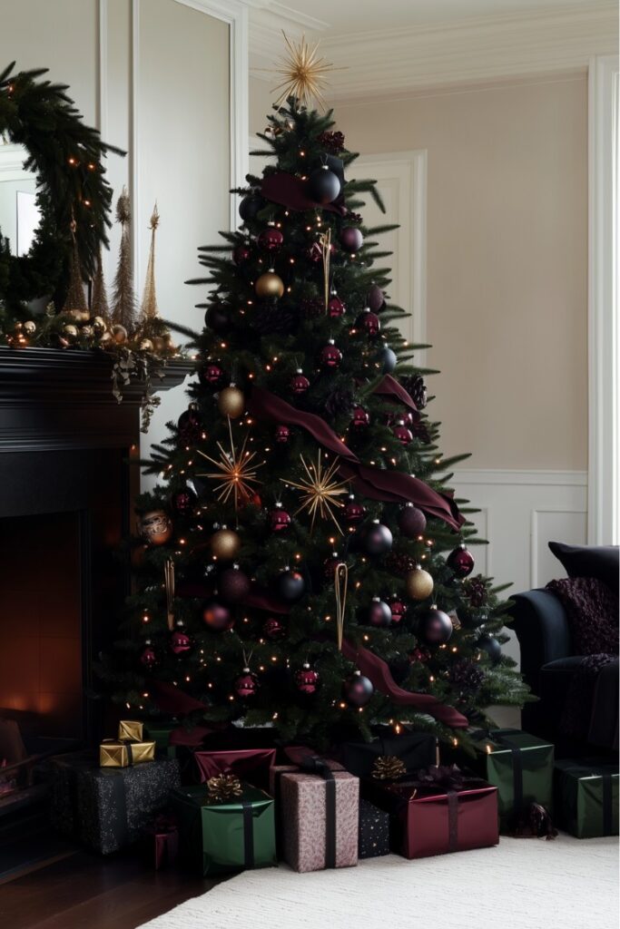 21 Jaw-Dropping Color Schemes Ideas for Black Christmas Tree - H.M.G