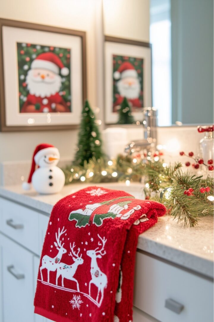 22 Easy Christmas Bathroom Decor Ideas to Festive Up Your Space! - H.M.G