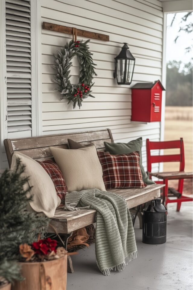 20 Farmhouse Christmas Porch Ideas That Will Transform Your Holiday ...
