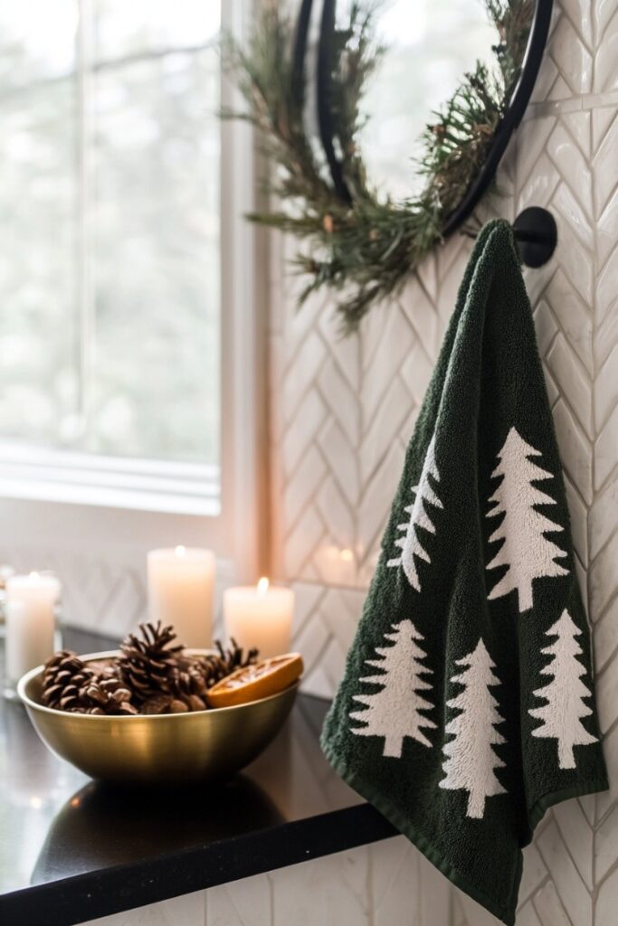 22 Easy Christmas Bathroom Decor Ideas to Festive Up Your Space! - H.M.G