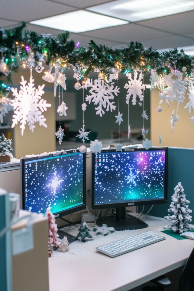 15+ Christmas Cubicle Decor Ideas To Outshine Your Office - H.M.G