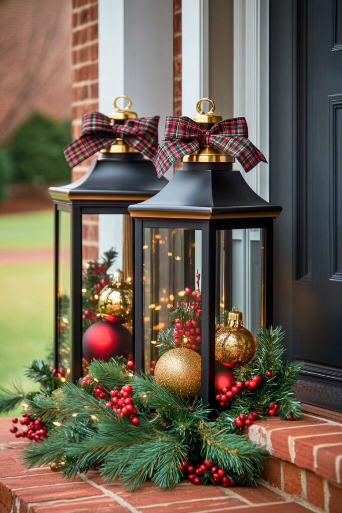 20 Outdoor Christmas Lantern Ideas to Transform Your Front Porch - H.M.G