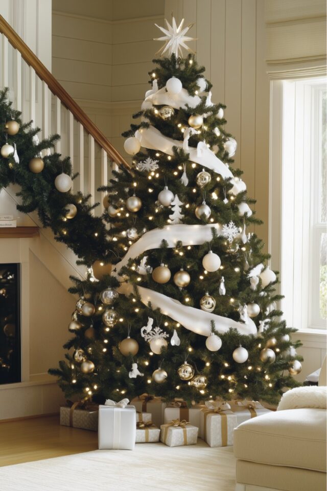 20 Creative White Christmas Tree Color Schemes to Match Your Vibe - H.M.G