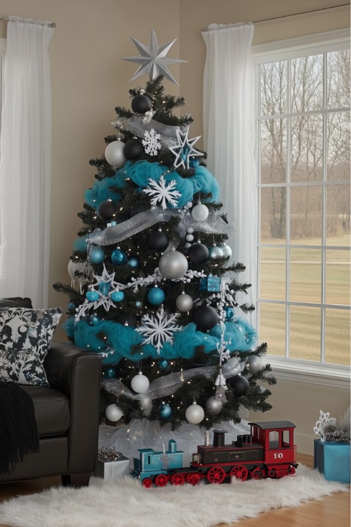 21 Jaw-Dropping Color Schemes Ideas for Black Christmas Tree - H.M.G