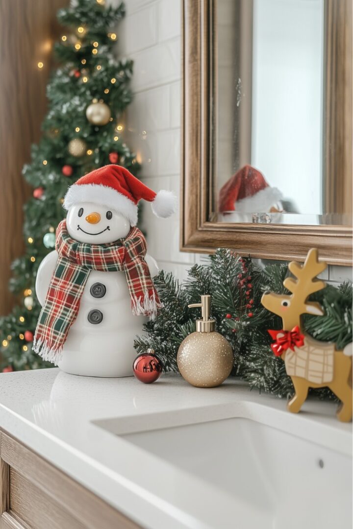 22 Easy Christmas Bathroom Decor Ideas to Festive Up Your Space! - H.M.G