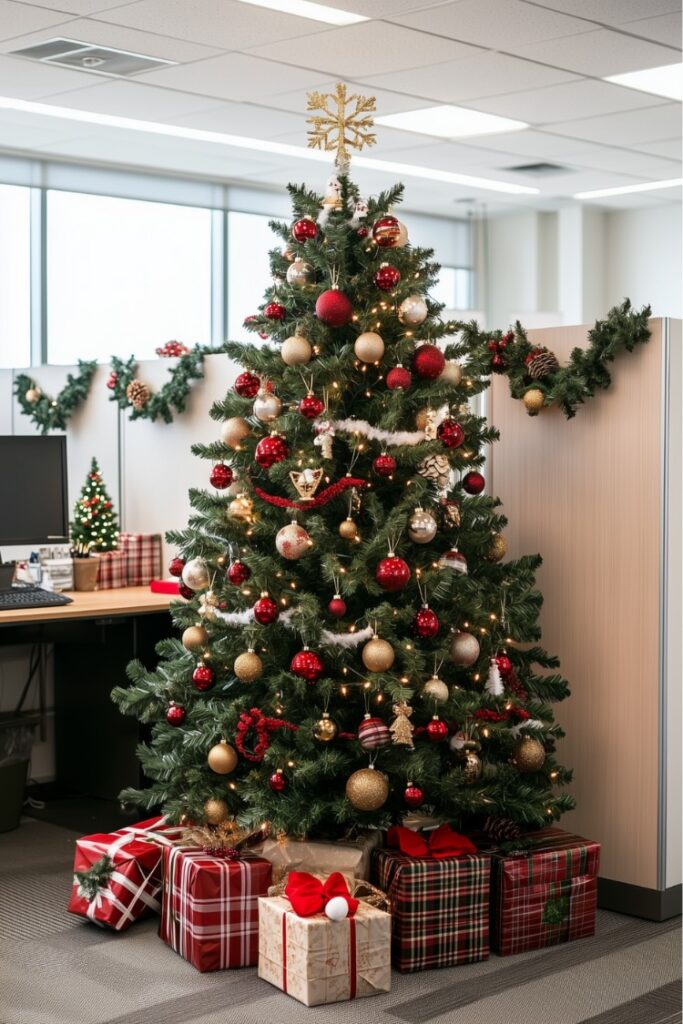 15+ Christmas Cubicle Decor Ideas To Outshine Your Office - H.M.G