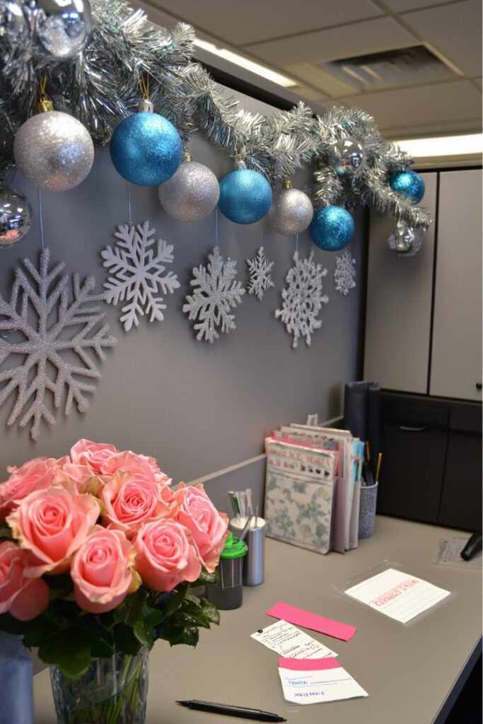 15+ Christmas Cubicle Decor Ideas To Outshine Your Office - H.M.G
