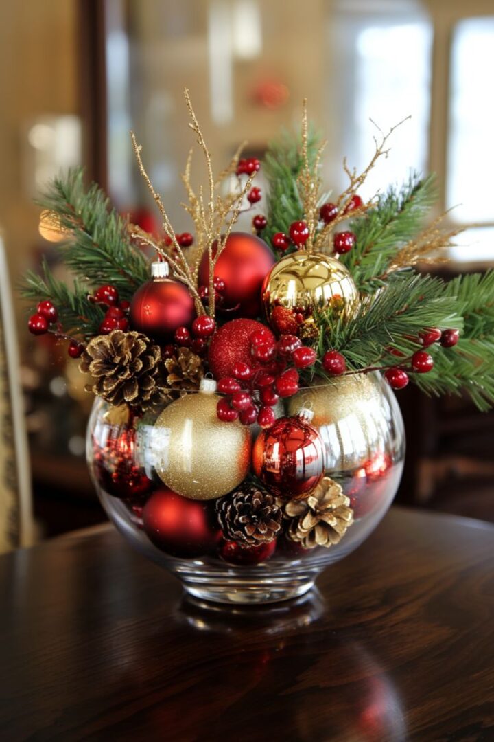 20+ Super Easy Christmas Centerpieces With Simple Instructions - H.M.G