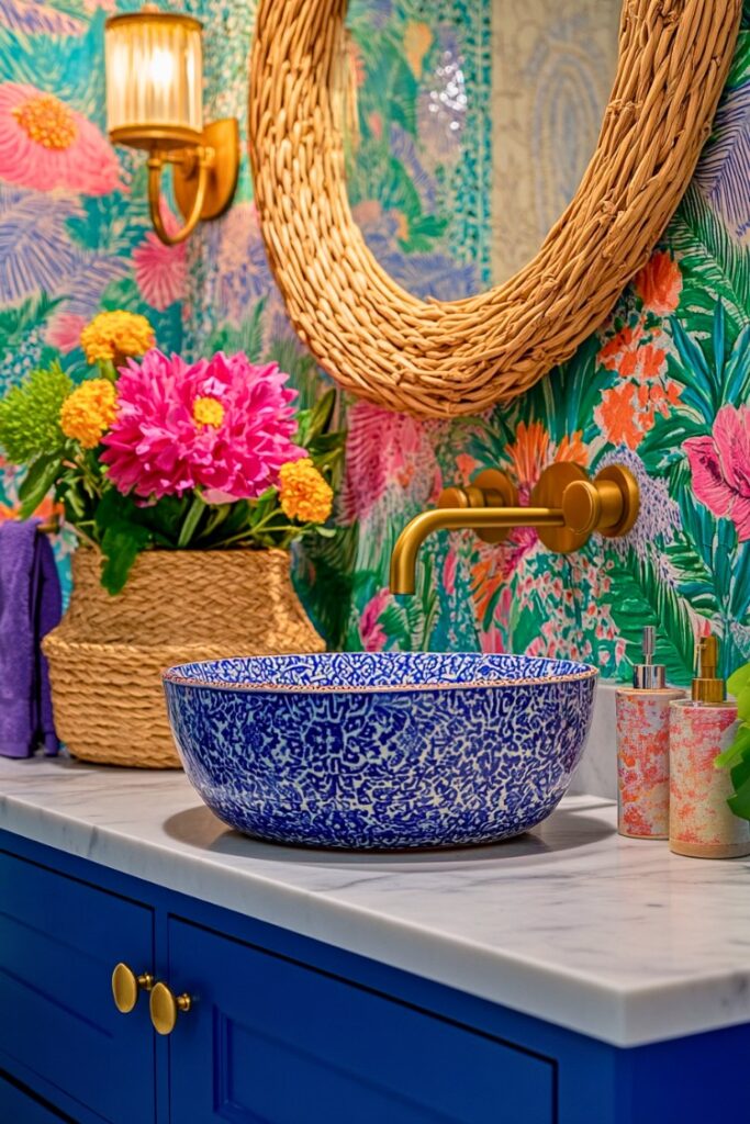 15+ Boho Powder Room Ideas That Wow with Style and Personality - H.M.G
