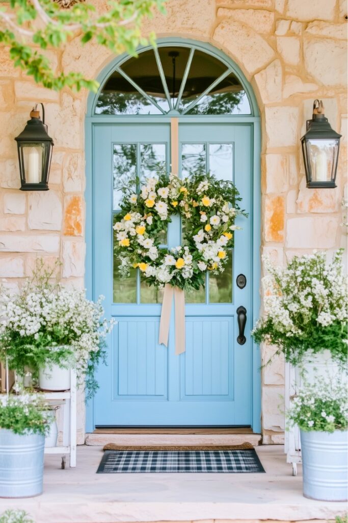24 Charming Farmhouse Spring Porch Decor Ideas [Easter Updated] - H.M.G