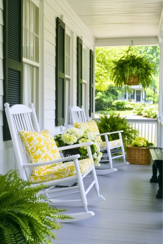24 Charming Farmhouse Spring Porch Decor Ideas [Easter Updated] - H.M.G