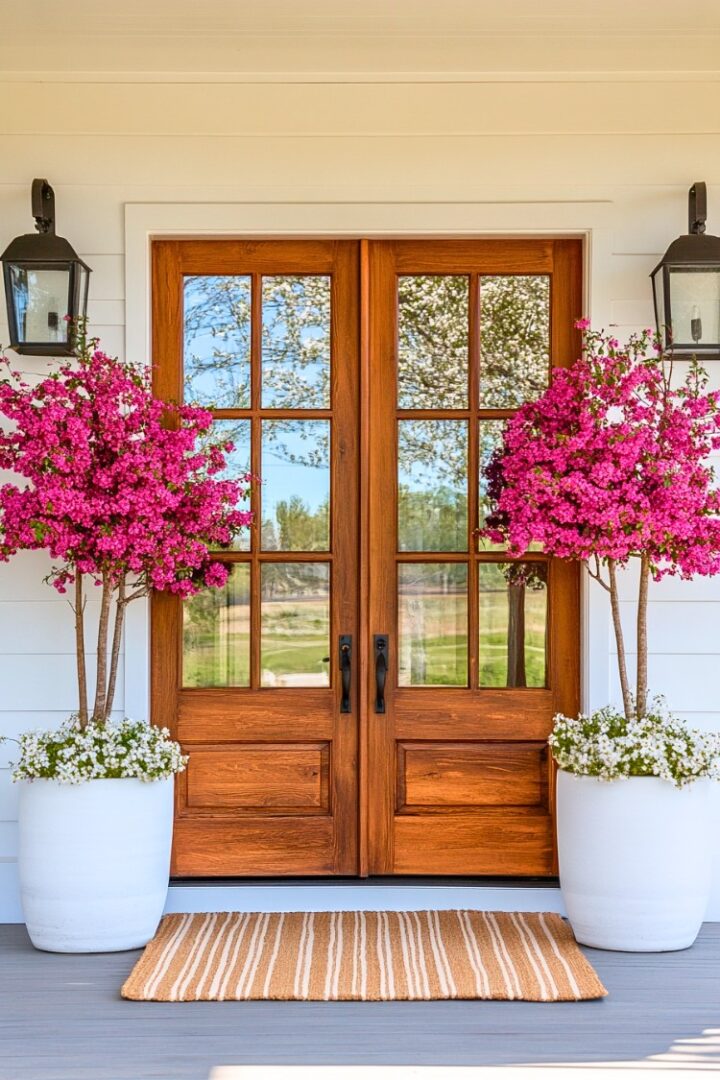 24 Charming Farmhouse Spring Porch Decor Ideas [Easter Updated] - H.M.G
