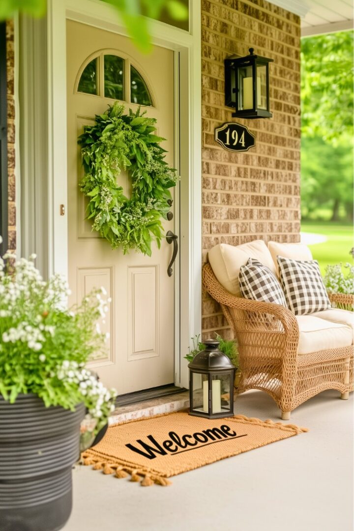 24 Charming Farmhouse Spring Porch Decor Ideas [Easter Updated] - H.M.G